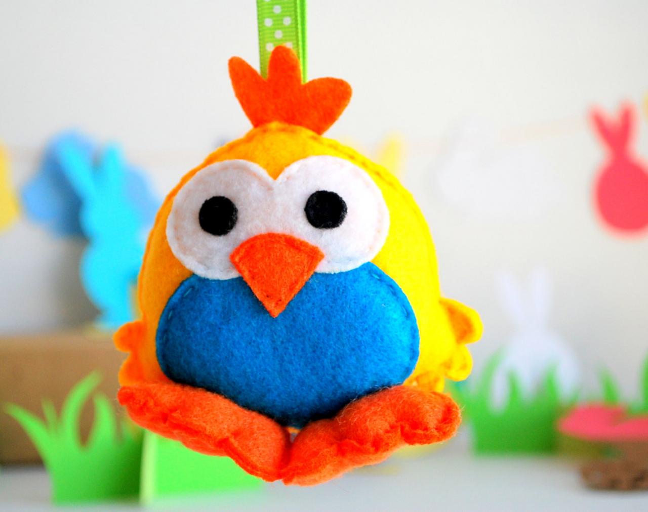 Baby Chick, Big Eyes Chick Plush Ornament Pdf Sewing Pattern A569 on Luulla