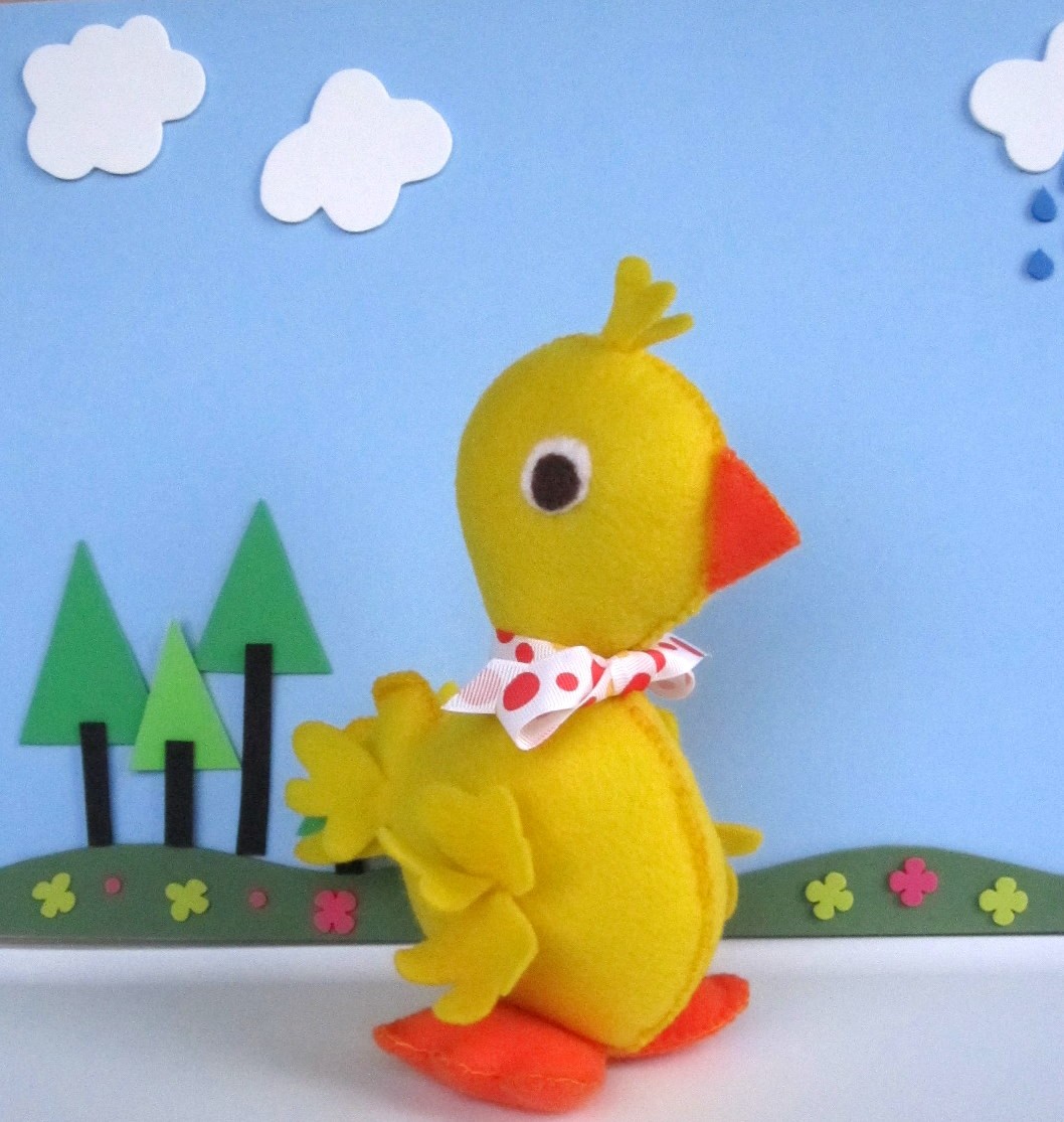 Duck Sewing Pattern - Baby Duck Hand Sewing Pattern - Diy Duckling Felt ...